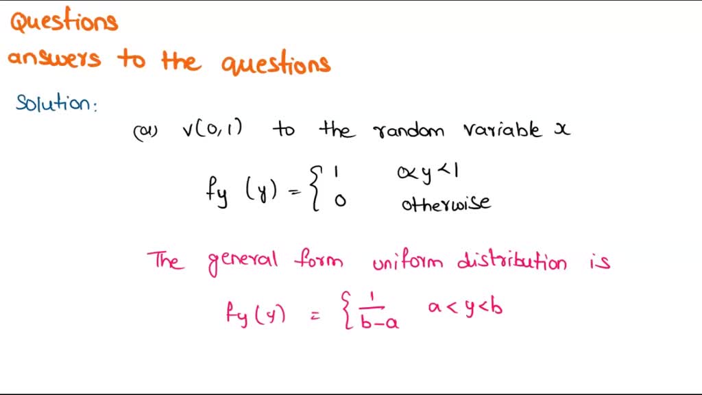 SOLVED: Suppose we have a random number generator that uniformly ...