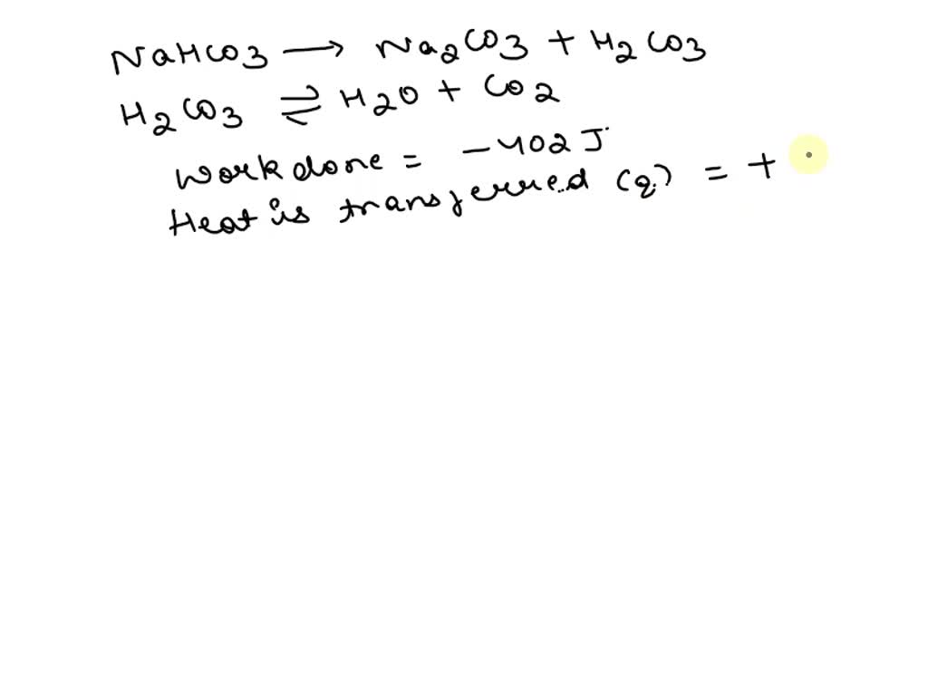 SOLVED: Sodium bicarbonate reacts with acids to give a salt and ...