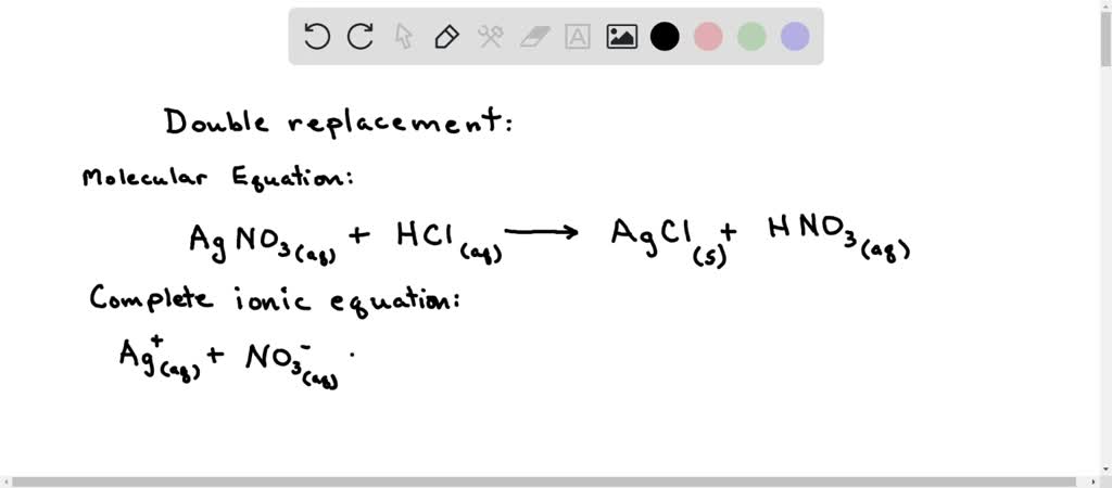 SOLVED: equatlon for the precipitation reaction ana Write the complete Ionic equation and net ...