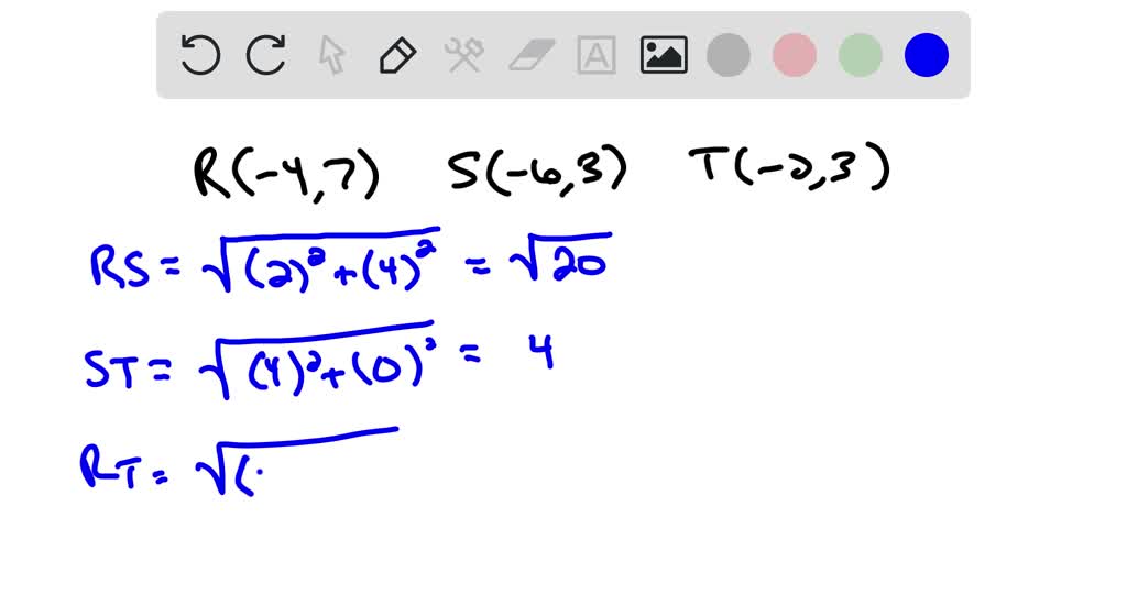 SOLVED: Triangle RST has vertices at R(-4,7), S(-6,3) and T(-2,3 ...