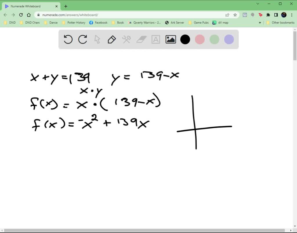 SOLVED: Among all pairs of numbers with a sum of 139, find the pair whose product is maximum ...