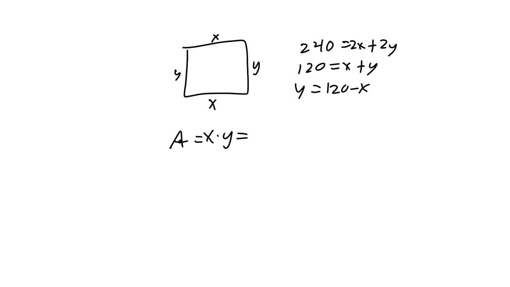 What is the maximum area that can be completed with 240 feet of fencing ...