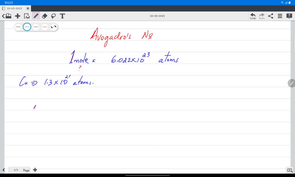 Calculate the number of moles of Cu in 1.3×10^21 atoms of Cu