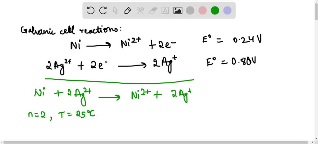 SOLVED: A galvanic cell consists of a Ni2+/ Ni half-cell and a standard ...