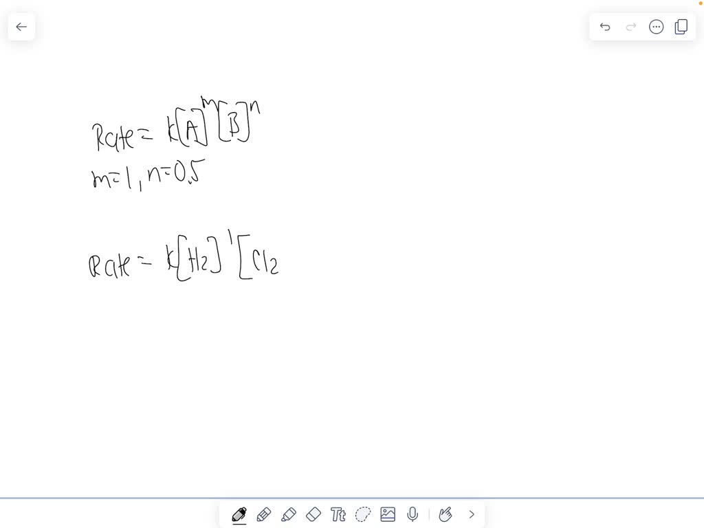 SOLVED: The reaction between hydrogen and chlorine is as follows: Cl2(g ...