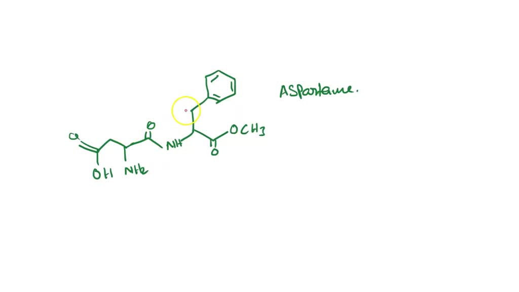 SOLVED: The compound aspartame is a dipeptide that is often used as a ...