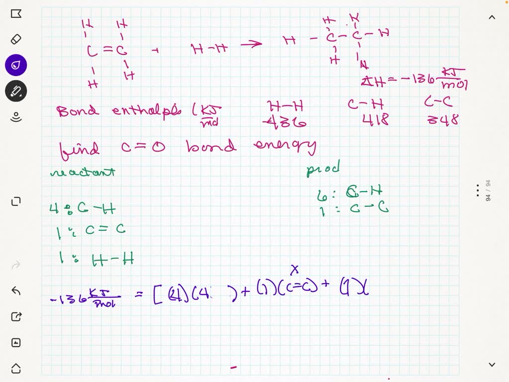 ) Use the equation below and data from the table to calculate a value ...