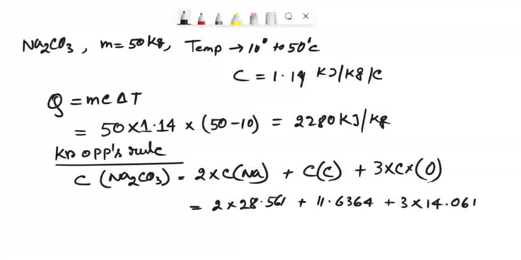 SOLVED: Calculate the heat required to raise 50 kg of solid sodium ...