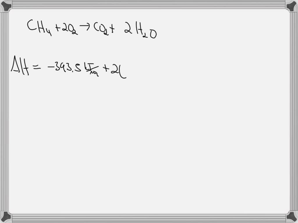 SOLVED: Calculate the enthalpy of the reaction shown below: CH4(g) + H₂O(g) →>> CH3OH (1) + H2(g ...