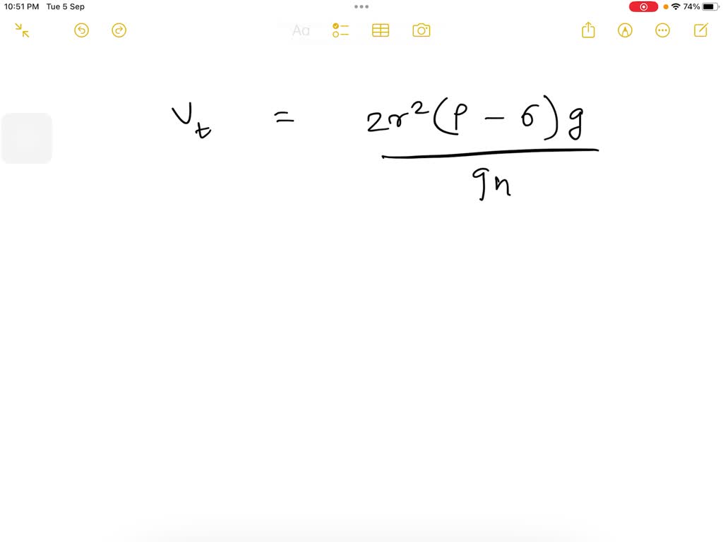 SOLVED: A small steel sphere falls with terminal velocity of 2.00 cm/s in a viscous fluid. If ...