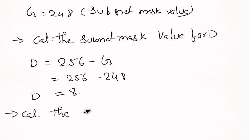 Solved Fill In The Worksheet For Subnetting A Class C Address With 2