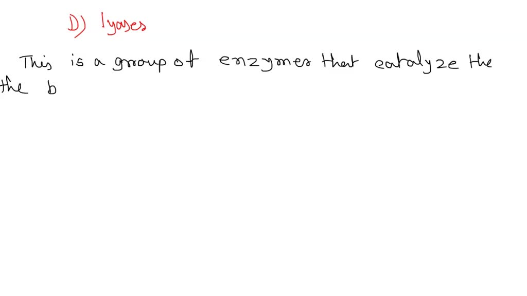 SOLVED: Enzymes that cleave carbon-carbon bonds without the use of ...