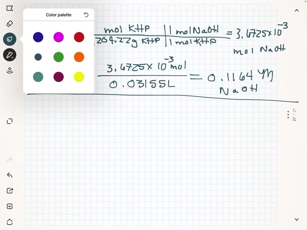 SOLVED: You prepare a standard NaOH solution for the laboratory, using potassium hydrogen ...