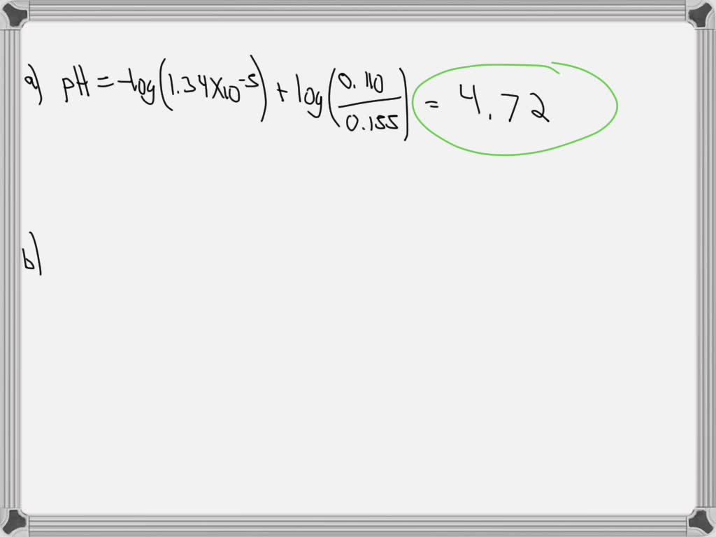 SOLVED: Your lab manual contains a deduction of the Henderson-Hasselbalch equation using the ...