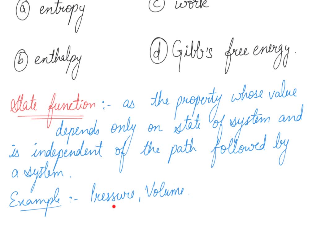 Which one of the following thermodynamic quantities is NOT a state ...