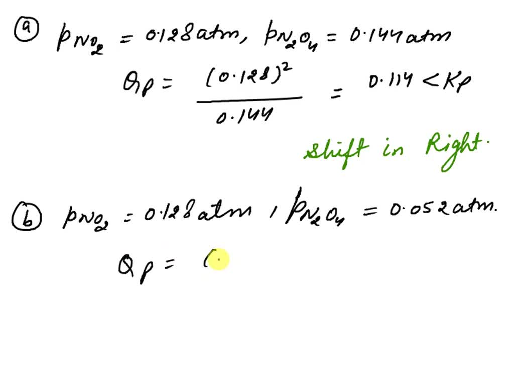 SOLVED: The equilibrium constant (Kp) is 0.14 at a particular ...