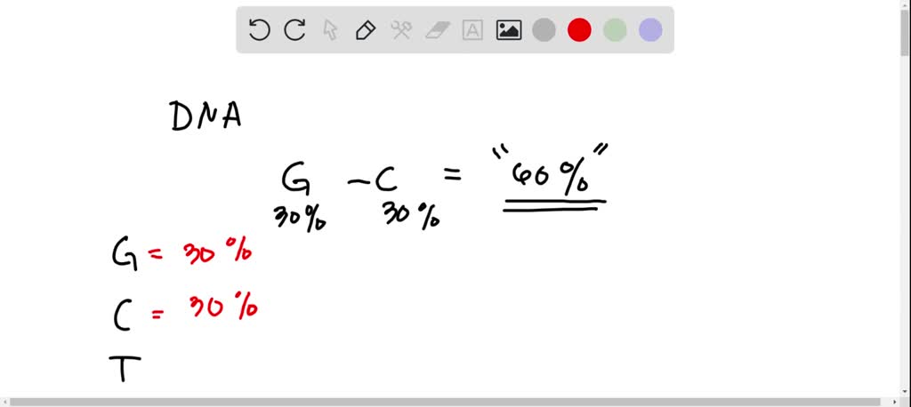 SOLVED: If the GC content of a DNA molecule is 60 %, what are the molar ...