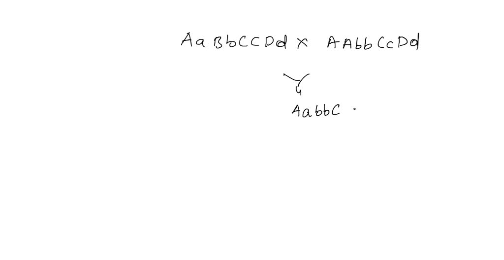 SOLVED: Two plants with the following genotypes are crossed AaBbCCDd X ...