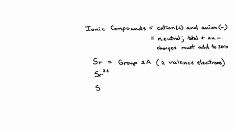 Write formulas for the compounds that form from Sr and each of the following polyatomic ion: NO3 ...