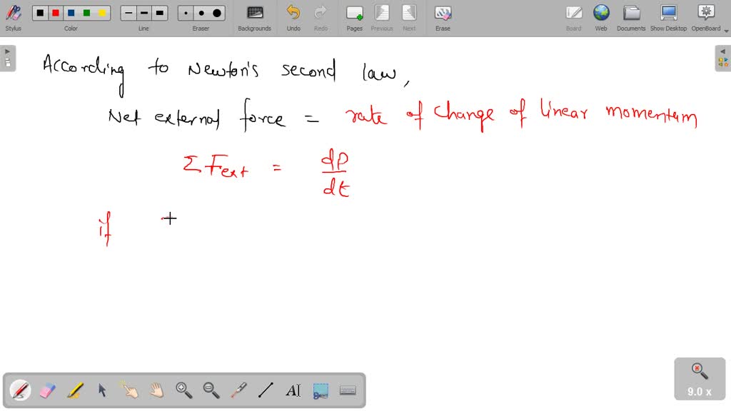 SOLVED: Show that the total linear momentum of a system of particles is conserved if the total ...