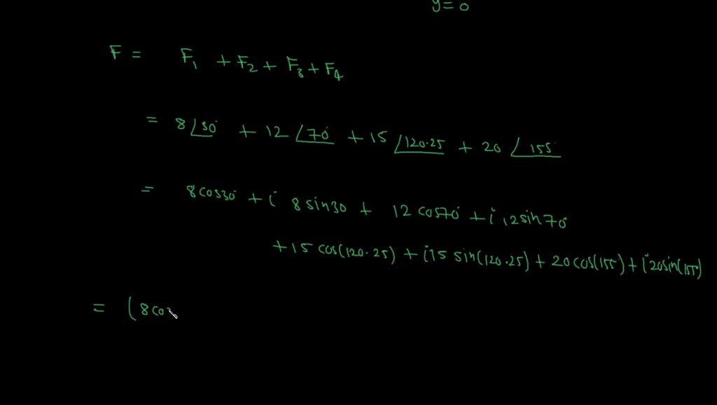 SOLVED: Find the magnitude and direction of the resultant of the ...