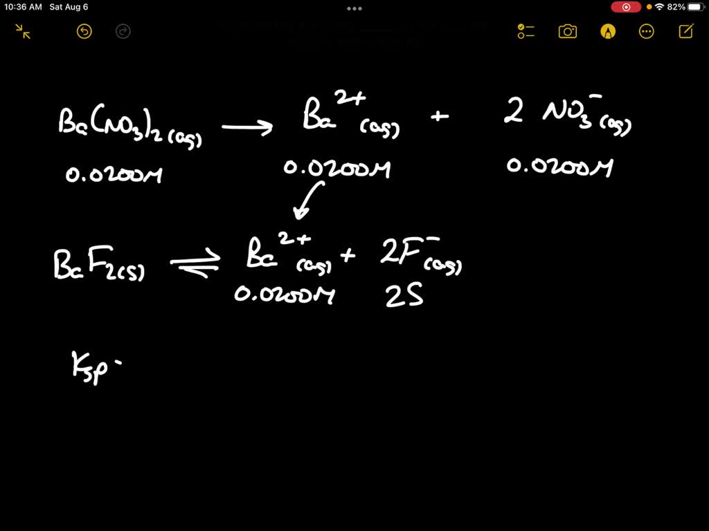 SOLVED: Calculate the molar solubility of barium fluoride, baf2, in ...