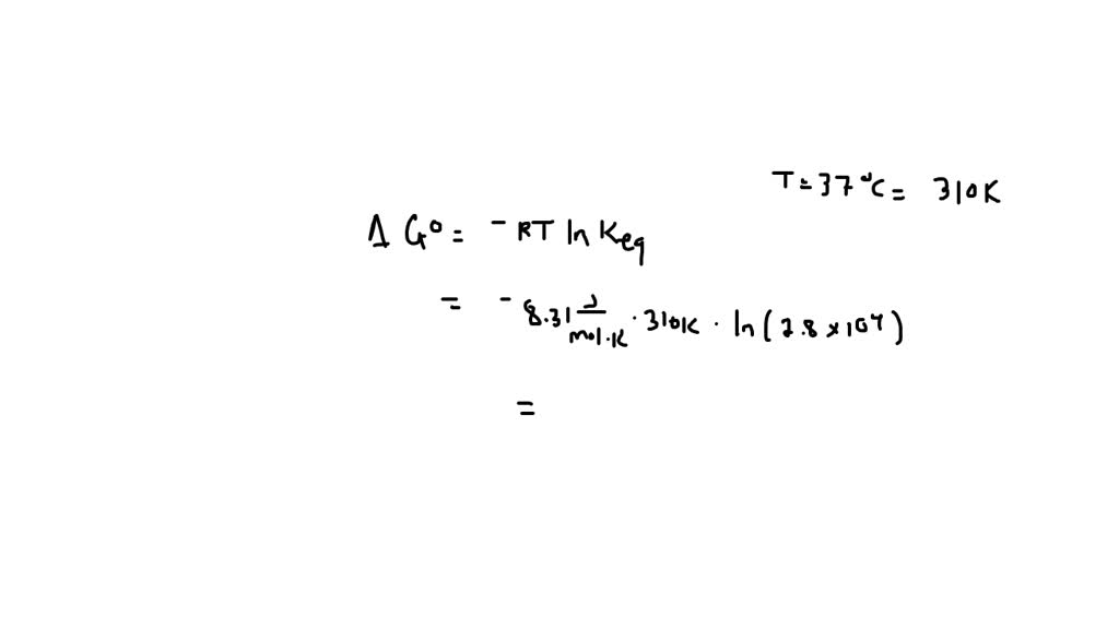 SOLVED: The free energy of hydrolysis of ATP is -7.3 kcal/mol. What is ...
