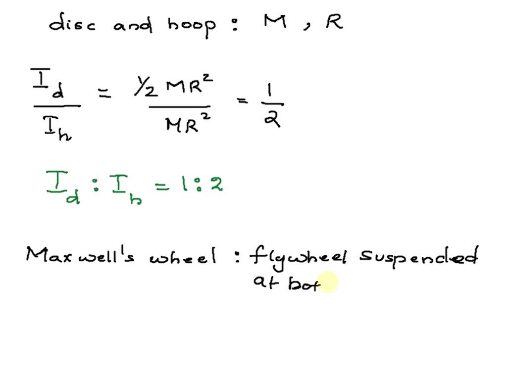 SOLVED:1- A disk and a hoop have the same radius and mass. What is the ...