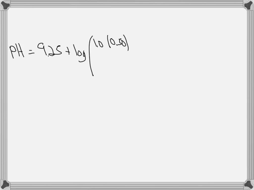 SOLVED: Consider a buffer solution that is 0.50 M in NH3 and 0.20 M in NH4Cl. For ammonia, pKb=4 ...