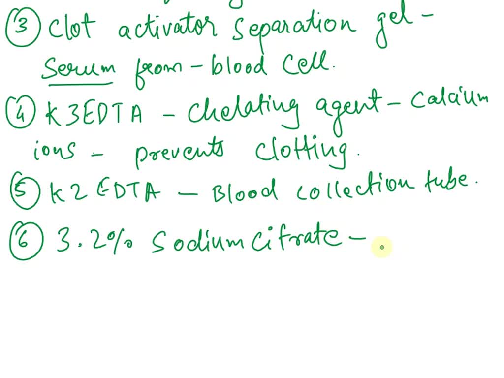 SOLVED: Phlebotomy: Organize the following collection tubes in order to ...
