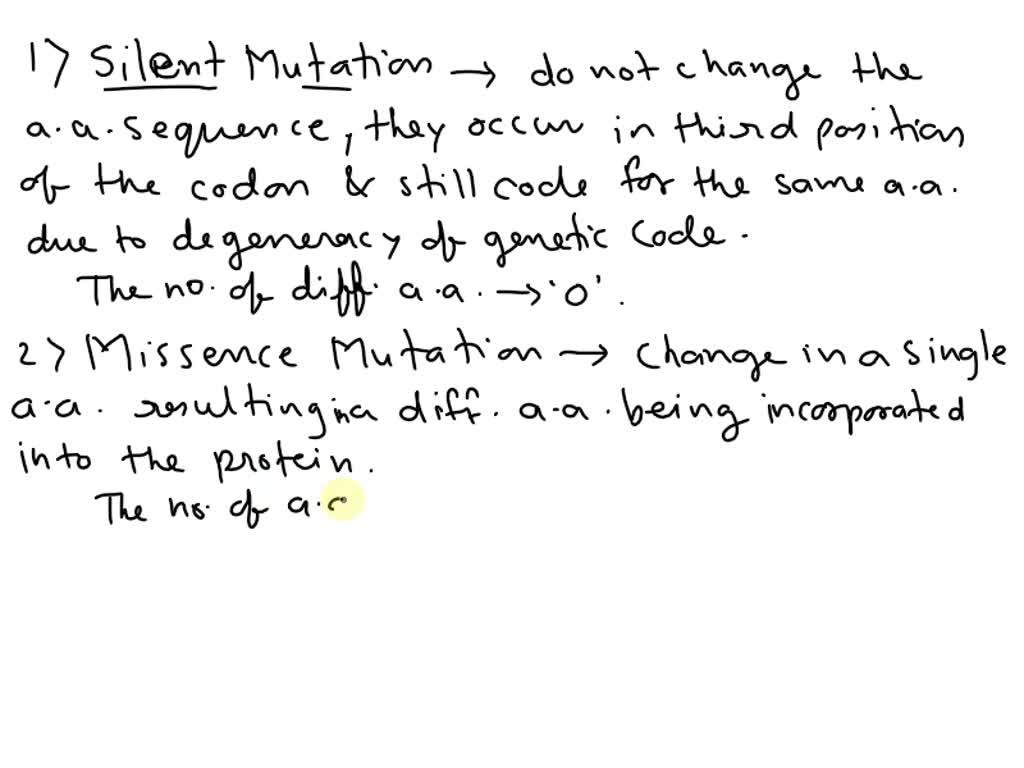 SOLVED: How do the different types of mutations affect the number of ...