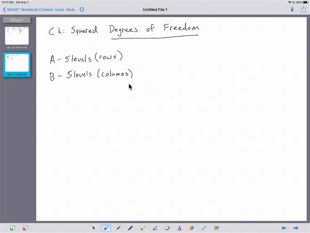 SOLVED: Suppose we are testing the independence of two variables A and ...