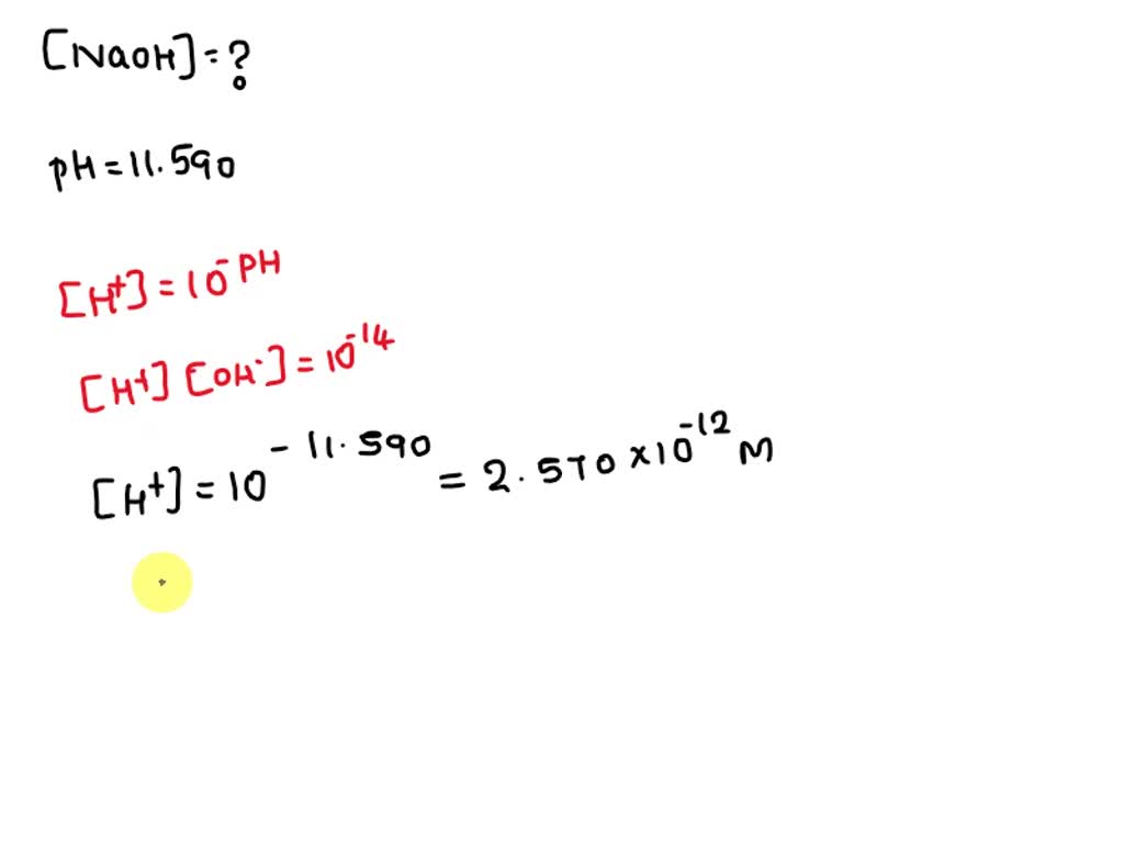 SOLVED: What concentration of sodium hydroxide is needed to give an ...