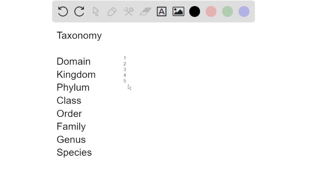 SOLVED: 1. Place the following taxonomic groups in order, from largest ...