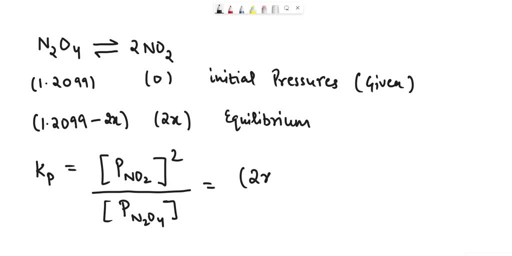 SOLVED: The equilibrium constant for the gas phase decomposition of ...