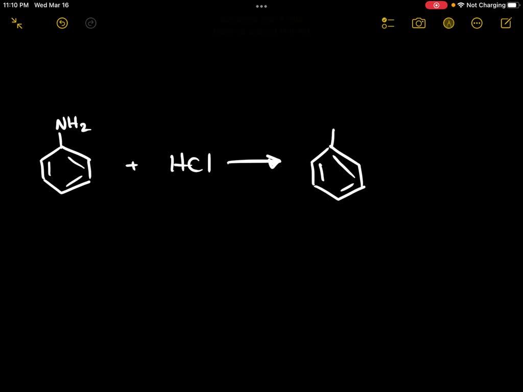 Solved Write The Complete Equation For The Reaction Of Aniline With Hcl