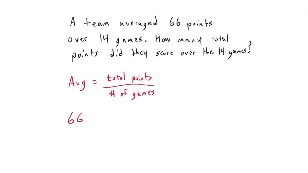SOLVED: A basketball team played 20 games. The team's mean score was 42 ...