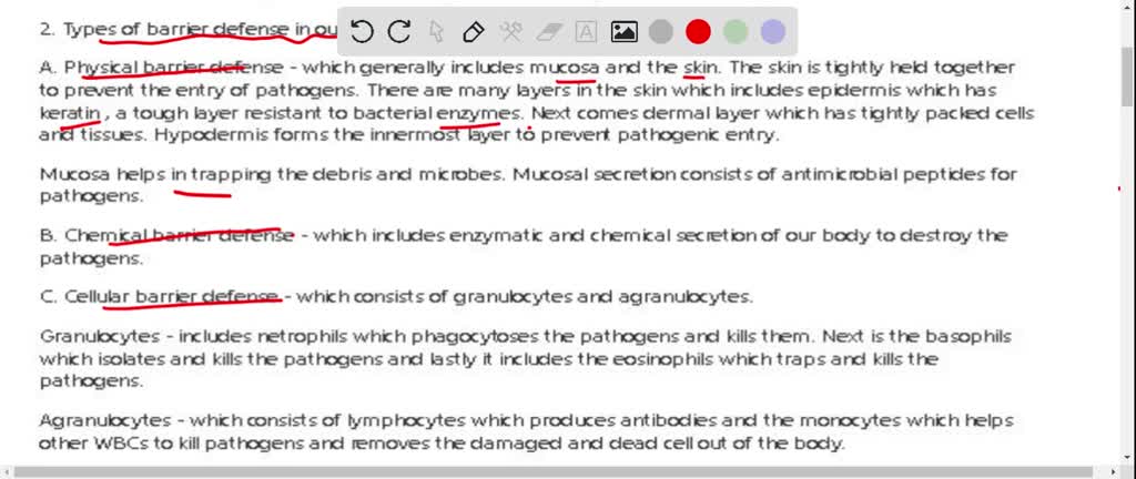 SOLVED: The innate immune system has two types of defenses. Identify ...