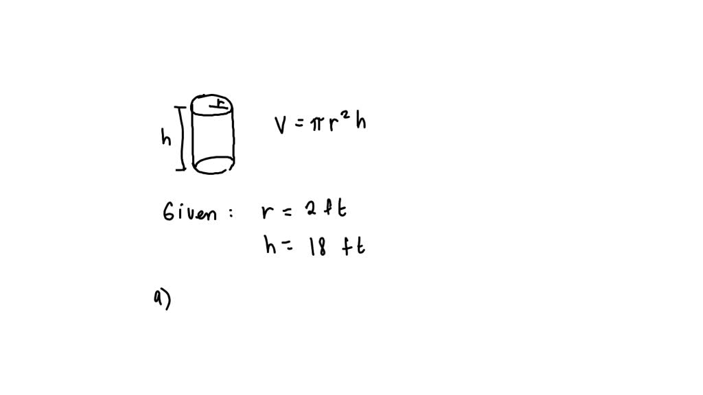 SOLVED: Texts: A grain silo has a cylindrical shape. Its radius is 9.5 ft and its height is 45 ...