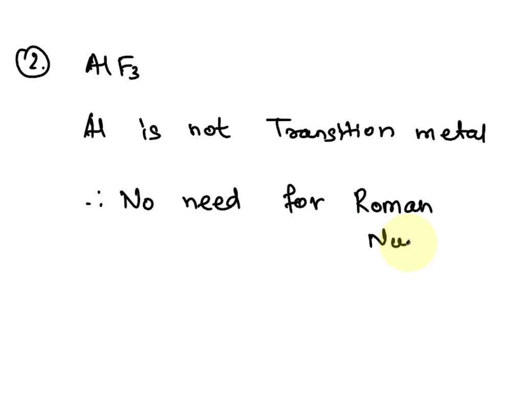 SOLVED: For which formulas is a Roman numeral required in the name ...