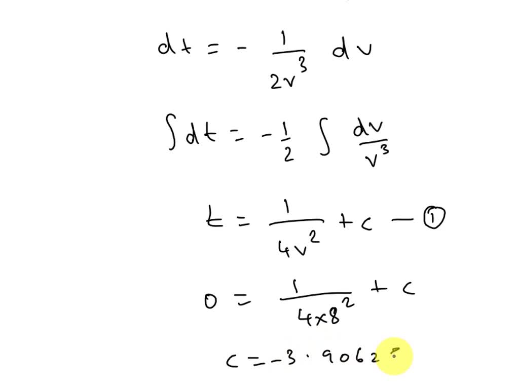 A particle moving along a straight line is subjected to a deceleration ...