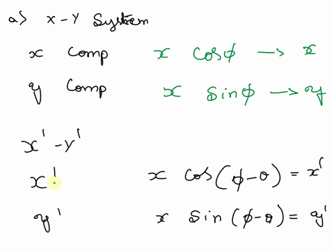 9 a rectangular coordinate system with axes x and y is rotated by angle ...