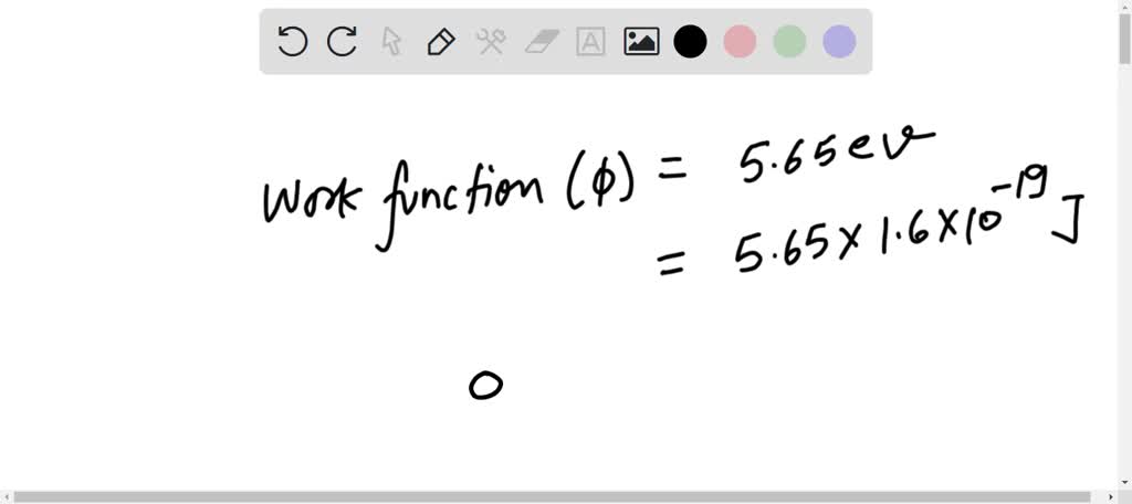 SOLVED: The work function of Pt is 5.65 eV. Find (a) the threshold ...