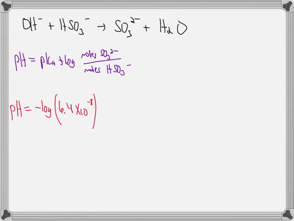 SOLVED: A buffer solution contains 0.488 M sodium hydrogen sulfite and ...