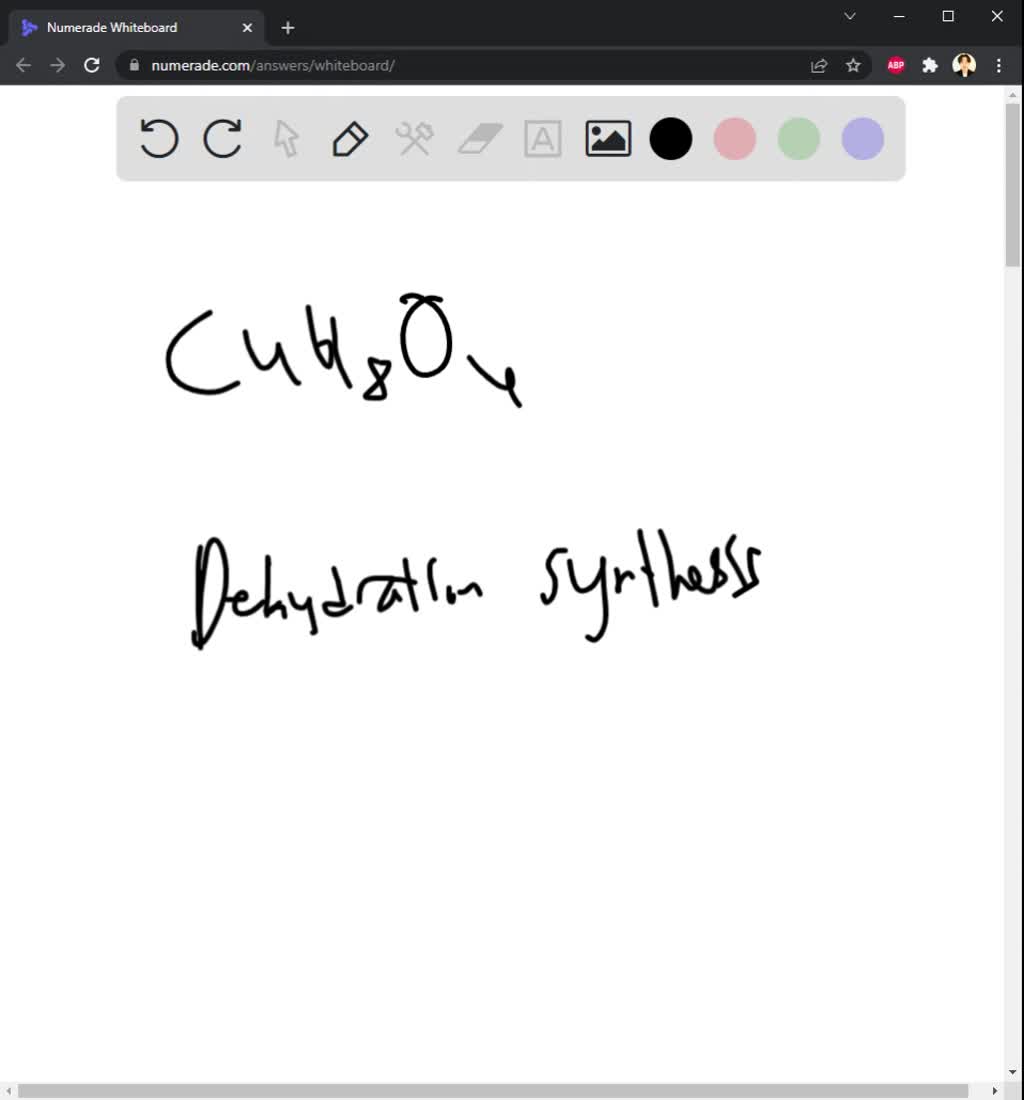 SOLVED: What would be the molecular formula for a polymer made by ...