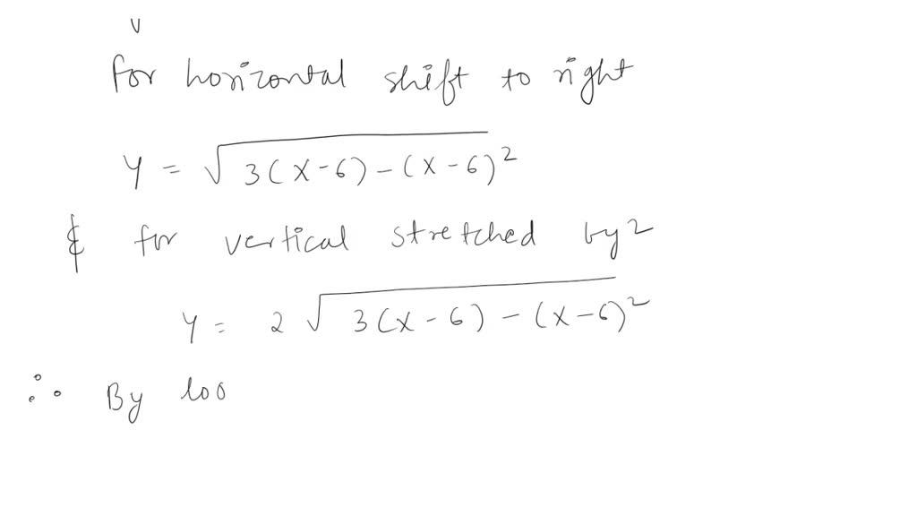 Solved The Graph Of Y 3x X2 Given Use Transformations To Create Function Whose Graph Is As 