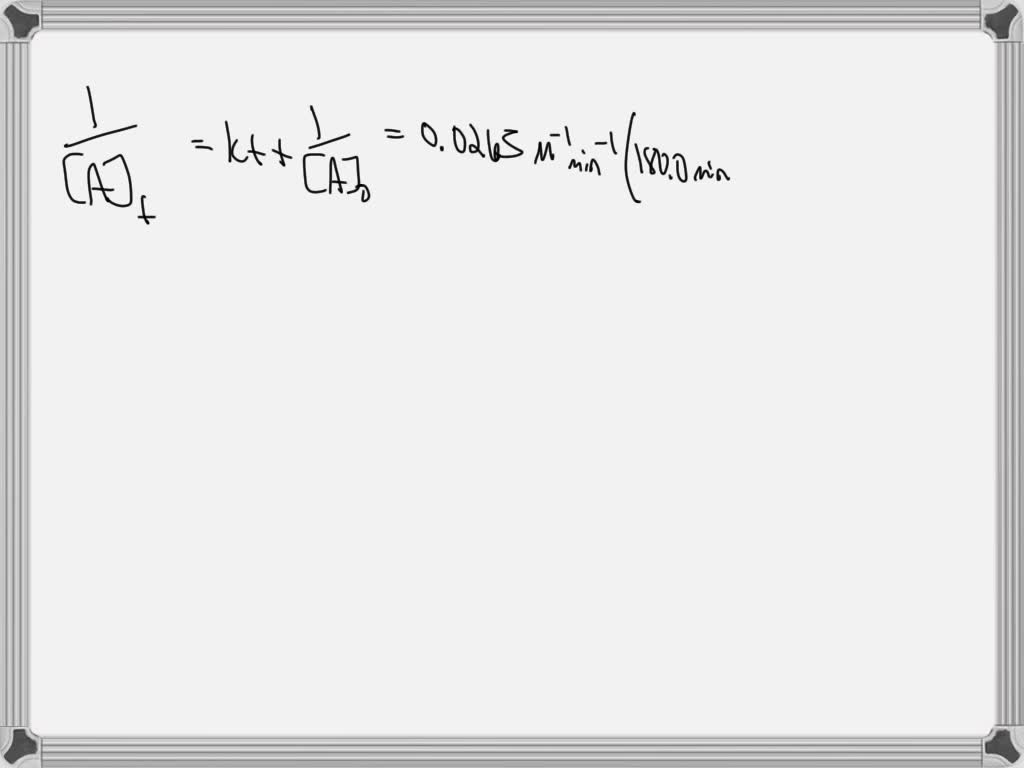 SOLVED: The reaction 2 A→A2 was experimentally determined to be second ...
