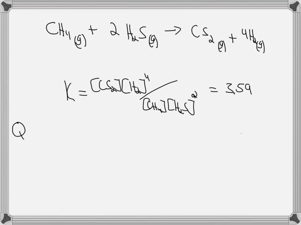 Solved The Following Reaction Has An Equilibrium Constant Kc Equal To 3 59 At 900 Degrees