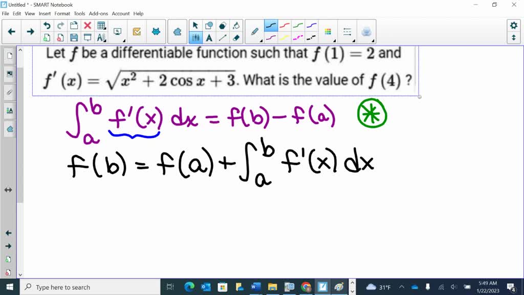 Solved Let F Be A Differentiable Function Such That F 1 2 And F 2