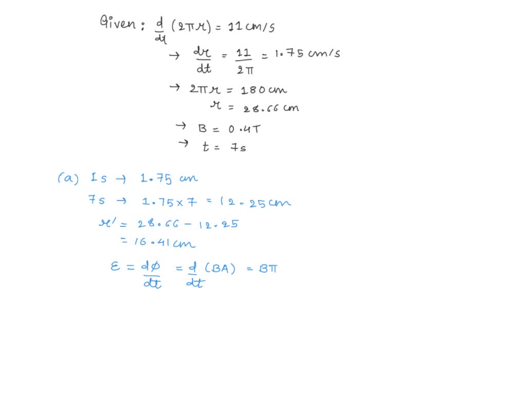 SOLVED: A circular loop of flexible iron wire has an initial ...
